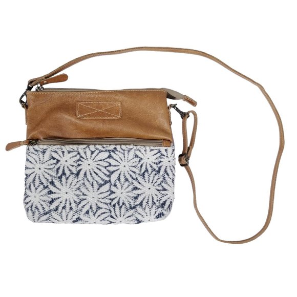 Myra Bag | Bags | Myra Bags Leather And Floral Canvas Rug Crossbody ...